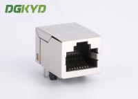 China Shielded 10/100 Mb RJ45 Magnetics Connector Module with Through-Hole Mounting, 8-Pin Configuration, -40°C to 85°C Operating Temperature for sale