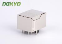 China Shielded 10/100 Mb RJ45 Magnetics Connector Module with Through-Hole Mounting, 8-Pin Configuration, -40°C to 85°C Operating Temperature for sale