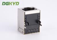 China Shielded 10/100 Mb RJ45 Magnetics Connector Module with Through-Hole Mounting, 8-Pin Configuration, -40°C to 85°C Operating Temperature for sale
