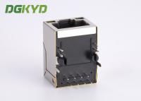 China Metal Shielded 100MB RJ45 Integrated Magnetics Connector Module with POE Single Port 1500Vrms Isolation for sale