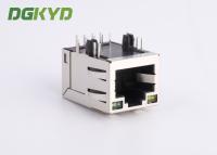 China 10/100Base-TX RJ45 Connector with Transformer for Router - Copper Alloy Shield, -3.43mm PCB Ground Tab for sale