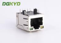 China 100M Cat 5 RJ45 Connector with Internal Magnetics - 1.5A Current Rating, 1.27µm Gold Plating for sale