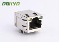 China 100M Cat 5 RJ45 Connector with Internal Magnetics - 1.5A Current Rating, 1.27µm Gold Plating for sale