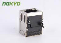 China 100M Cat 5 RJ45 Connector with Internal Magnetics - 1.5A Current Rating, 1.27µm Gold Plating for sale