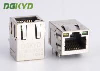 China 100M Cat 5 RJ45 Connector with Internal Magnetics - 1.5A Current Rating, 1.27µm Gold Plating for sale