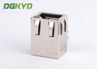 China 100M Cat 5 RJ45 Connector with Internal Magnetics - 1.5A Current Rating, 1.27µm Gold Plating for sale