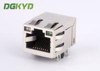 China Tab Up 100Mb RJ45 Connector with Integrated Magnetics - 10/100Base-TX, 1500Vrms Isolation, -40℃ to +85℃ Operating Range for sale