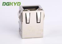 China Tab Up 100Mb RJ45 Connector with Integrated Magnetics - 10/100Base-TX, 1500Vrms Isolation, -40℃ to +85℃ Operating Range for sale