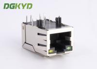 China 25.4mm Single Port Tab Up RJ45 Modular Jack 10/100 Base-TX Telecom Connector for sale
