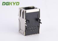 China 25.4mm Single Port Tab Up RJ45 Modular Jack 10/100 Base-TX Telecom Connector for sale