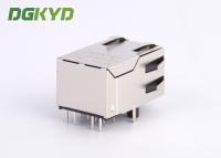 China 25.4mm Single Port Tab Up RJ45 Modular Jack 10/100 Base-TX Telecom Connector for sale