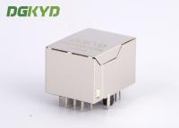China Single Port Shielded RJ45 Modular Jack with Integrated Transformer - 1500Vrms Isolation, -40℃ to +85℃ Operating Range for sale