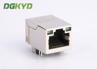 China Single Port Shielded RJ45 Modular Jack with Integrated Transformer - 1500Vrms Isolation, -40℃ to +85℃ Operating Range for sale