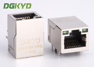 China Single Port Shielded RJ45 Modular Jack with Integrated Transformer - 1500Vrms Isolation, -40℃ to +85℃ Operating Range for sale