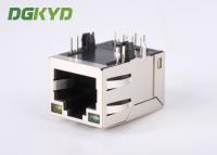 China 90 Degree Cat5 RJ45 Connector with Magnetic 6u Gold Pin for Signal Transceivers for sale