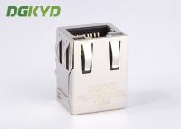 China 90 Degree Cat5 RJ45 Connector with Magnetic 6u Gold Pin for Signal Transceivers for sale