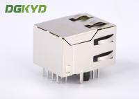 China 90 Degree Cat5 RJ45 Connector with Magnetic 6u Gold Pin for Signal Transceivers for sale