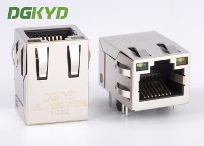 China 90 Degree Cat5 RJ45 Connector with Magnetic 6u Gold Pin for Signal Transceivers for sale