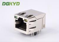 China 90 Degree Cat5 RJ45 Connector with Magnetic 6u Gold Pin for Signal Transceivers for sale