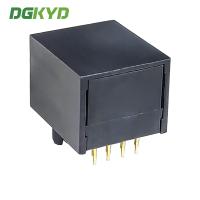 China RJ45 Single Port Connector 1X1 10P8C Gold Plated 6u Unshielded Through Hole for sale