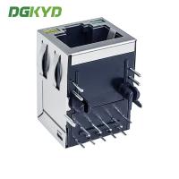 China RJ45 Network Connector 1000M Base-T with Integrated Filter and LED Indicators, 21.3mm Length, -40℃ to +85℃ Operating Range for sale
