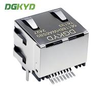 China Single Port RJ45 Connector Shielded SMT 8P8C Right Angle Through Hole 94V-0 for sale