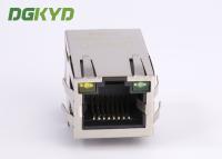 China Single Port 100 BASE-T Integrated Magnetic RJ45 Jack Shielded With Y/G LED for sale