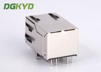 China Single Port 100 BASE-T Integrated Magnetic RJ45 Jack Shielded With Y/G LED for sale