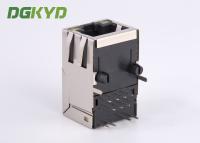 China Single Port 100 BASE-T Integrated Magnetic RJ45 Jack Shielded With Y/G LED for sale