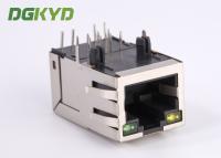 China Single Port 100 BASE-T Integrated Magnetic RJ45 Jack Shielded With Y/G LED for sale