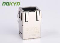 China Single Port 100 BASE-T Integrated Magnetic RJ45 Jack Shielded With Y/G LED for sale