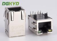 China Single Port 100 BASE-T Integrated Magnetic RJ45 Jack Shielded With Y/G LED for sale