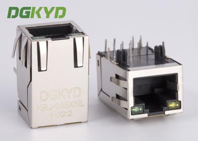China Single Port 100 BASE-T Integrated Magnetic RJ45 Jack Shielded With Y/G LED for sale