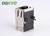 China KRJ-098YNL 100 Base CAT5 RJ45 Shielded Connector with Signal Filter and LED - 8 Position Gold 6μ Plating for sale