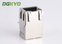 China KRJ-098YNL 100 Base CAT5 RJ45 Shielded Connector with Signal Filter and LED - 8 Position Gold 6μ Plating for sale