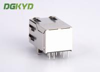 China KRJ-098YNL 100 Base CAT5 RJ45 Shielded Connector with Signal Filter and LED - 8 Position Gold 6μ Plating for sale