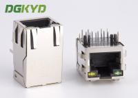 China KRJ-098YNL 100 Base CAT5 RJ45 Shielded Connector with Signal Filter and LED - 8 Position Gold 6μ Plating for sale