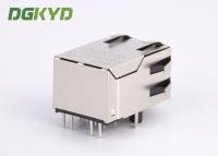 China Single Port Tab Up 8 Pin RJ45 Modular Jack Shielded with Y/G LED 1500Vrms for sale