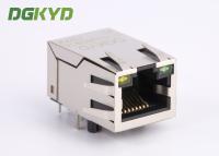China Single Port Tab Up 8 Pin RJ45 Modular Jack Shielded with Y/G LED 1500Vrms for sale