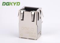 China Single Port Tab Up 8 Pin RJ45 Modular Jack Shielded with Y/G LED 1500Vrms for sale