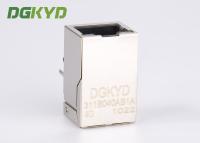 China 100BASE Magnetics Modular RJ45 Ethernet Port with 1500Vrms Isolation and -40℃ to +85℃ Operating Range for sale