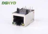 China 100BASE Magnetics Modular RJ45 Ethernet Port with 1500Vrms Isolation and -40℃ to +85℃ Operating Range for sale