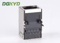 China 100BASE Magnetics Modular RJ45 Ethernet Port with 1500Vrms Isolation and -40℃ to +85℃ Operating Range for sale