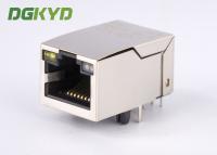 China Ethernet Magnetic RJ45 Connector with Transformer 1000BASE-TX 10P8C - 1500Vrms Isolation -40℃ to +85℃ Operating Temperature for sale