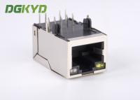 China Ethernet Magnetic RJ45 Connector with Transformer 1000BASE-TX 10P8C - 1500Vrms Isolation -40℃ to +85℃ Operating Temperature for sale