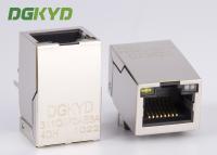 China Ethernet Magnetic RJ45 Connector with Transformer 1000BASE-TX 10P8C - 1500Vrms Isolation -40℃ to +85℃ Operating Temperature for sale