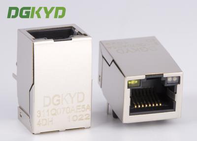 China Ethernet Magnetic RJ45 Connector with Transformer 1000BASE-TX 10P8C - 1500Vrms Isolation -40℃ to +85℃ Operating Temperature for sale