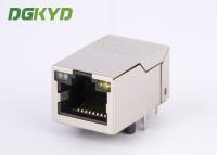 China Shielded Single Port CAT6 RJ45 Modular Jack with Magnetics - 8 Position 1000BASE-T Gigabit Ethernet Connector for sale