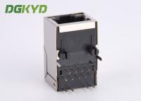 China Shielded Single Port CAT6 RJ45 Modular Jack with Magnetics - 8 Position 1000BASE-T Gigabit Ethernet Connector for sale