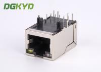 China Shielded Single Port CAT6 RJ45 Modular Jack with Magnetics - 8 Position 1000BASE-T Gigabit Ethernet Connector for sale